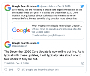 Google December 2020 Core Update: Google’s early Christmas present